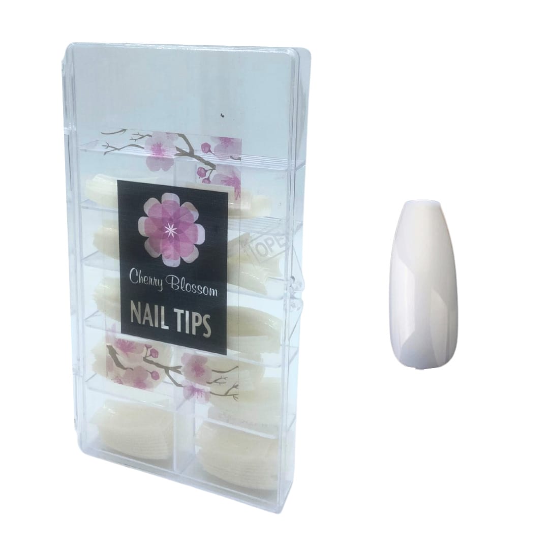 Full Cover Coffin Tips - Natural - Cherry Blossom Store