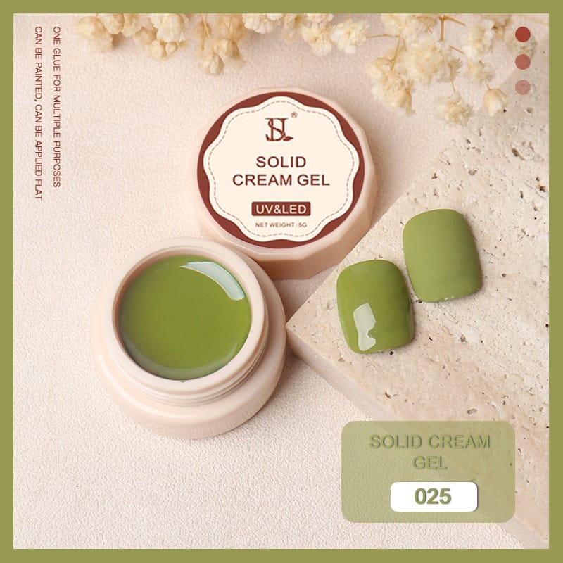 Solid Cream Gel - 025 - Grass Green - Cherry Blossom Store