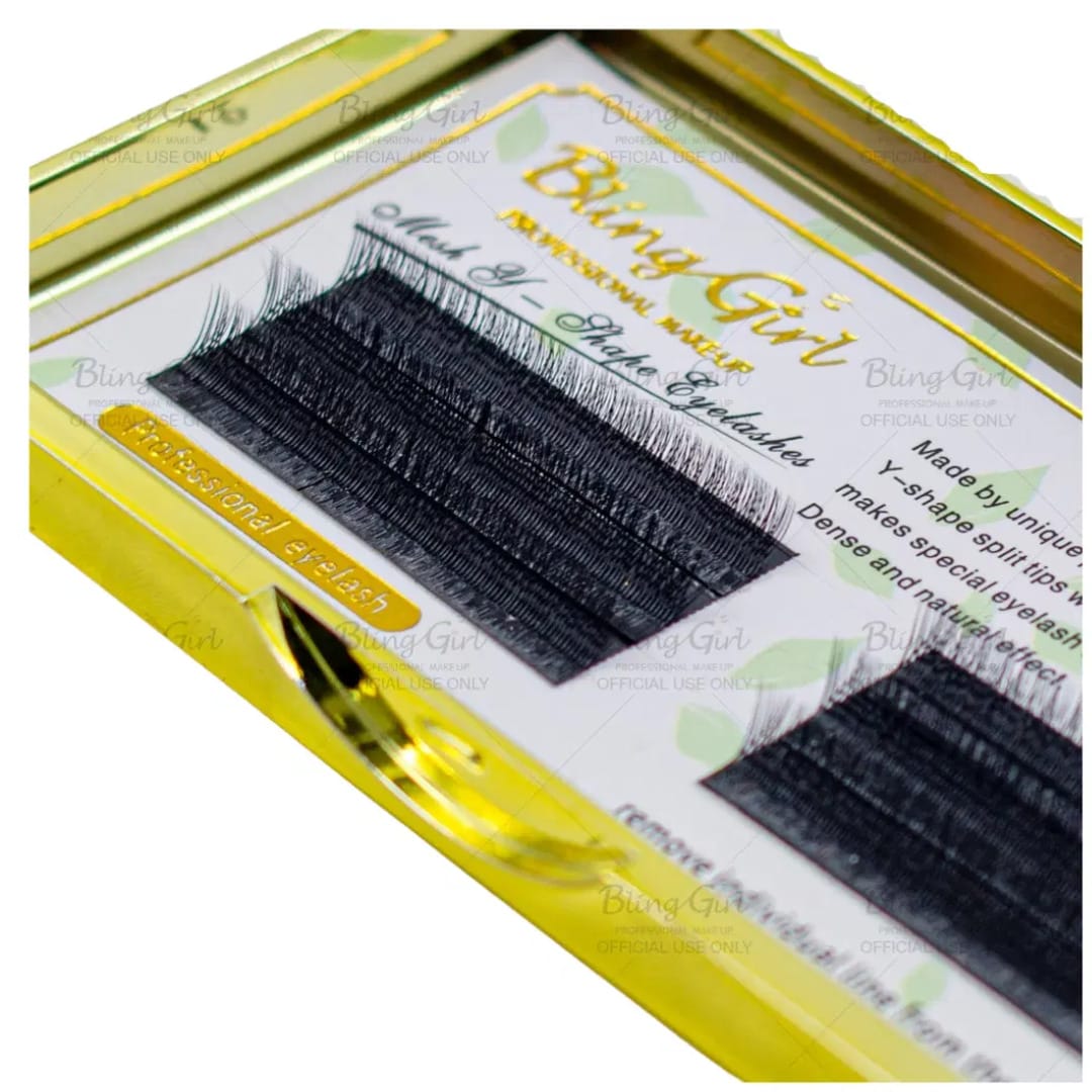 Bling Girl Individual Lashes Y-Mesh 12mm-0.07C - Cherry Blossom Store