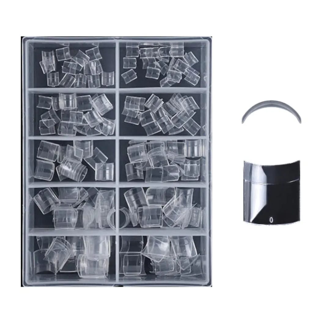 Short French Square Tips-Clear-100pcs - Cherry Blossom Store