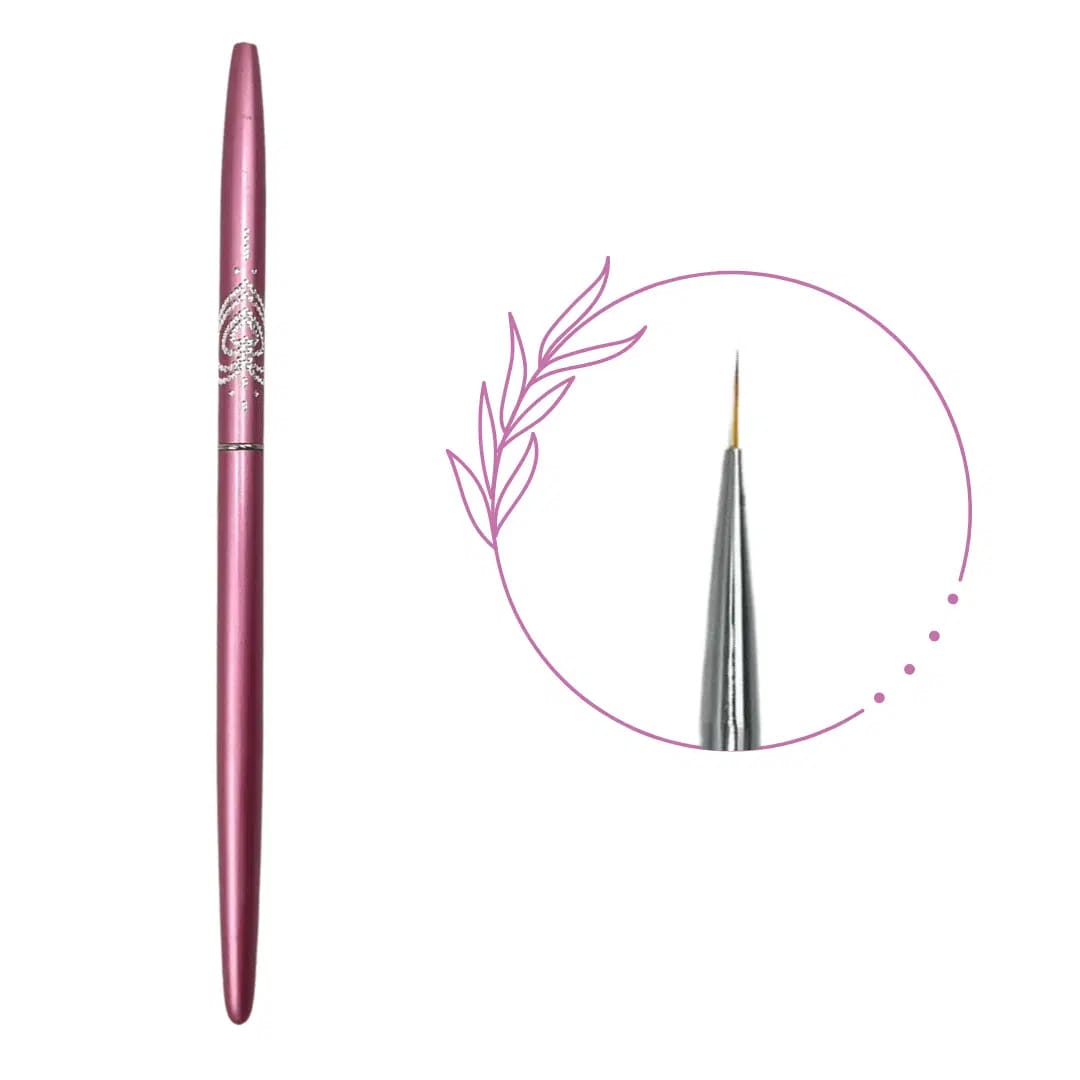 Pink Striping Brush With Cap - Cherry Blossom Store