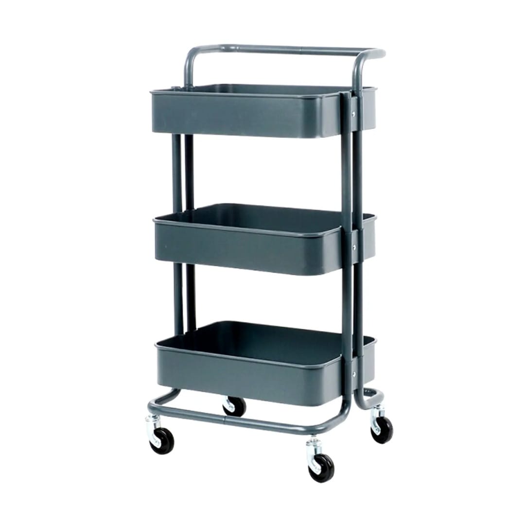 3 Tier Heavy Duty Trolley-Dark Gray - Cherry Blossom Store